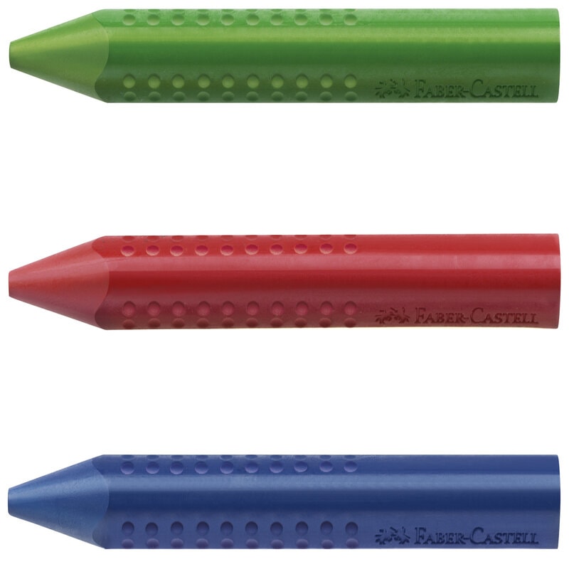 Crayones Grip Jumbo borrables estuche c/24 Faber Castell