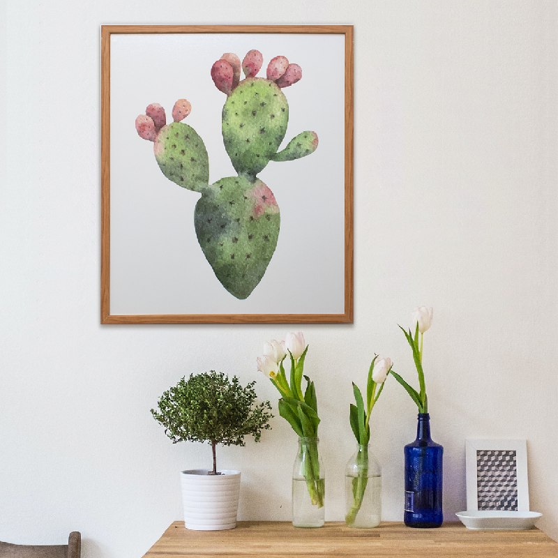 Hermoso Cuadro De Cactus 16x20 pulgadas