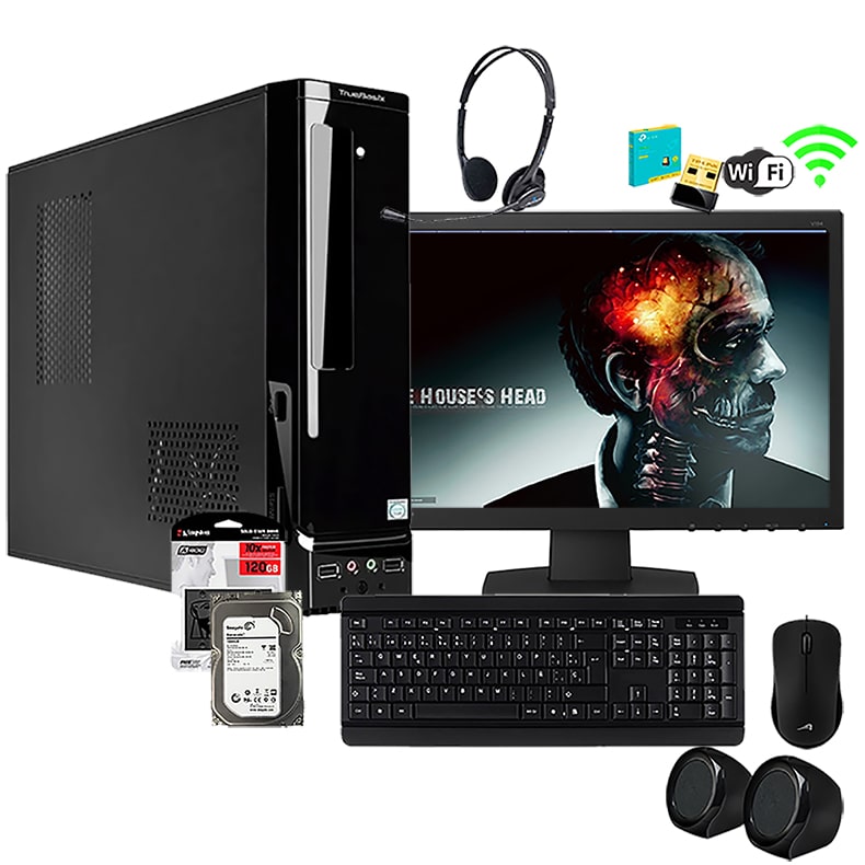 Computadora intel dual core 8gb ram 120gb ssd 1Tb disco duro, Bocinas,