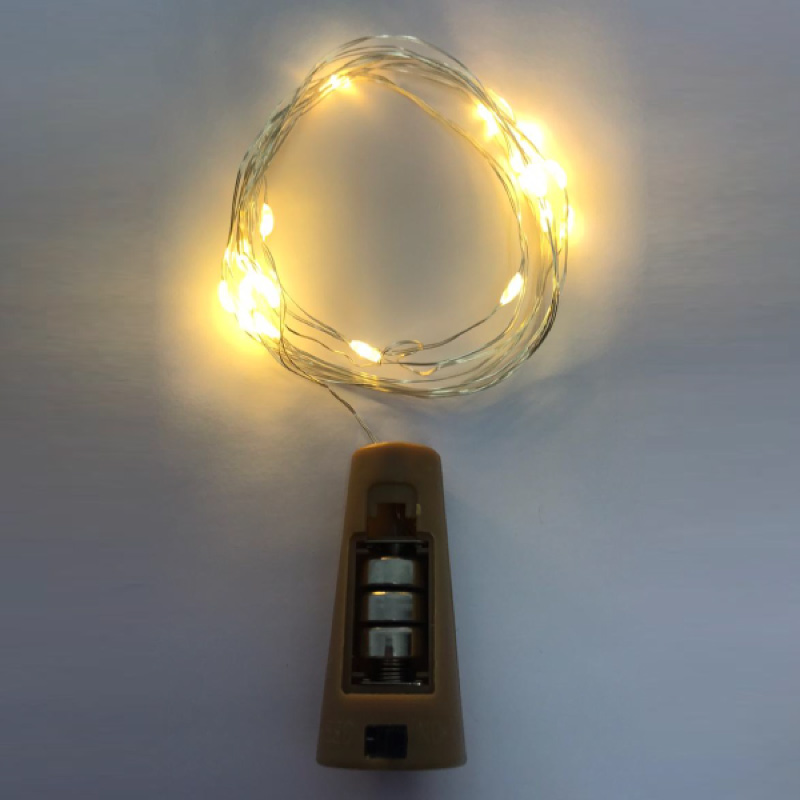 SERIE DE 20 LUCES LED CALIDA DE CORCHO PARA INTERIORES