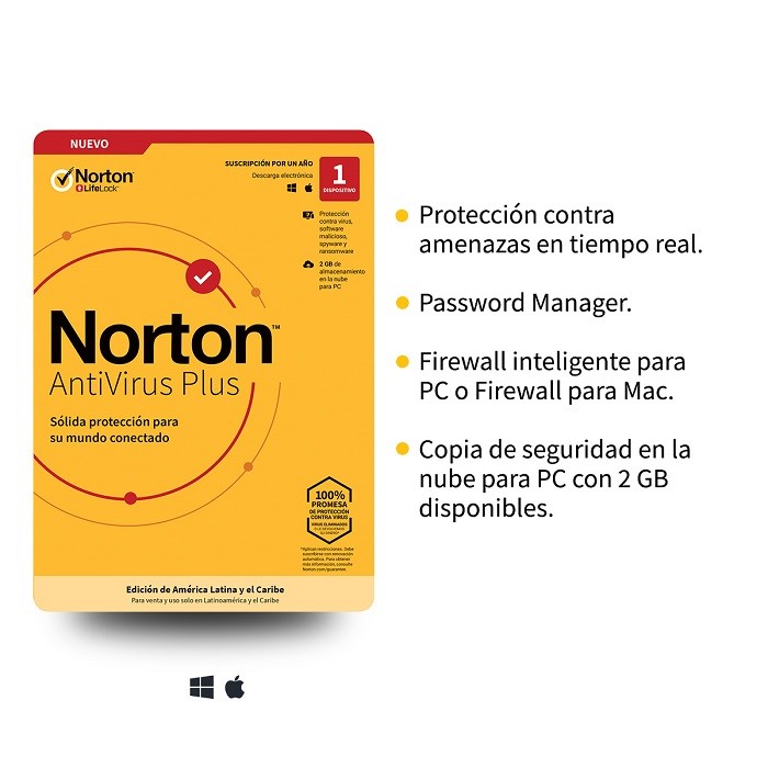 Norton AntiVirus Plus 1 Dispositivo 1 Año