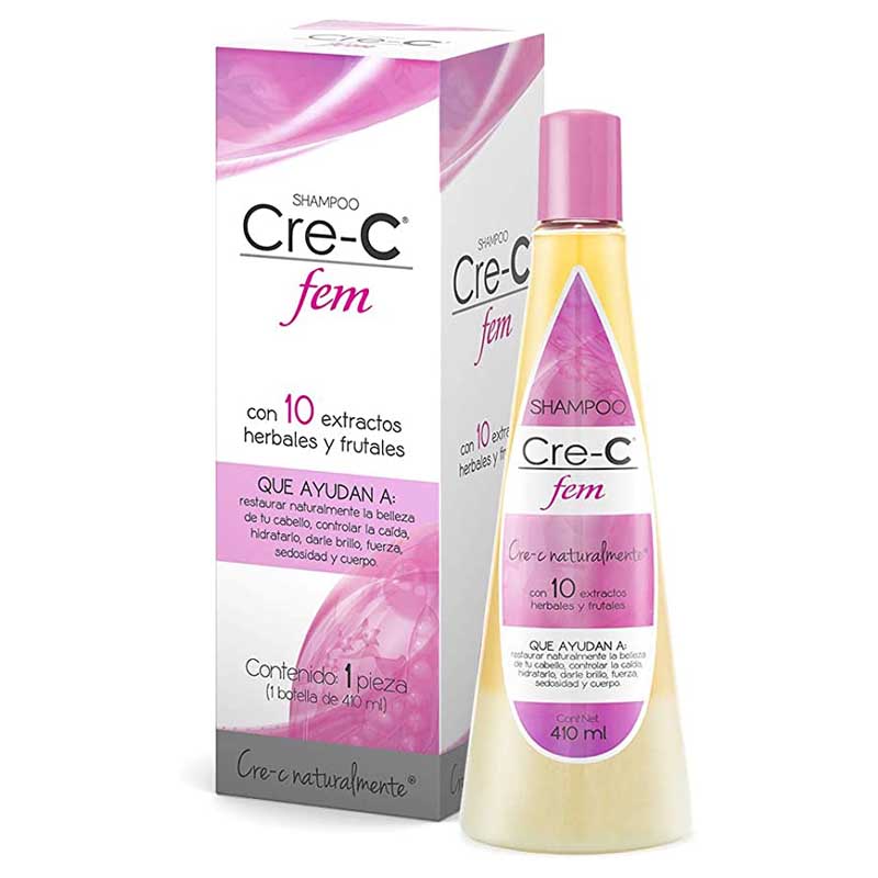 Shampoo Cre-C Max Fem Anticaida, 410 Ml de origen Natural