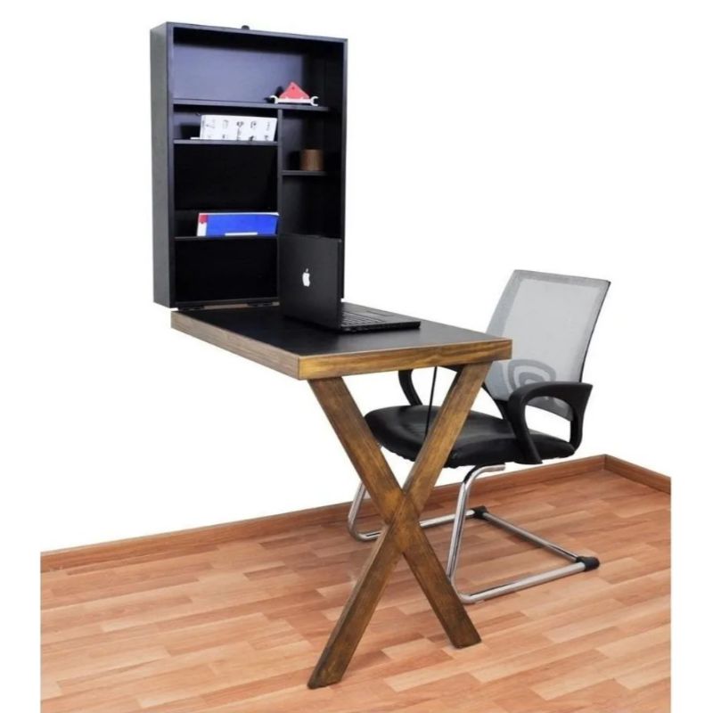 Escritorio Plegable para Pared Mdelo DUBLIN Mueblemex Lamina y MDF