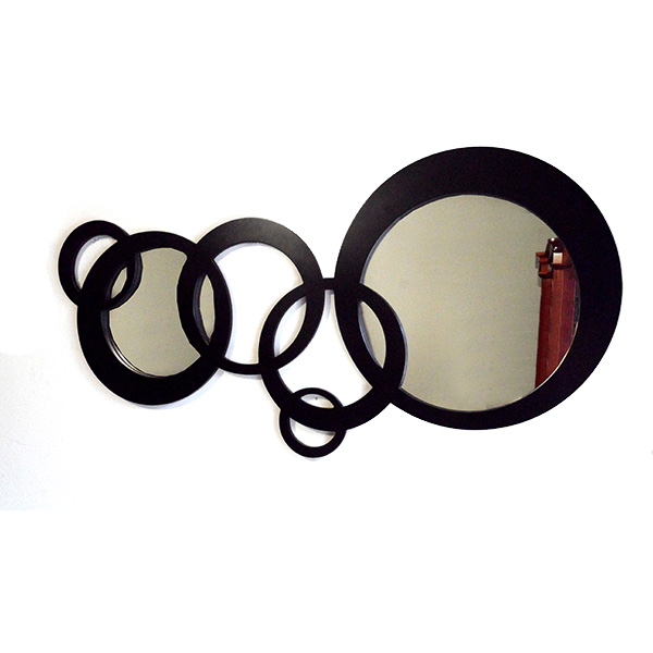 ESPEJO DECORATIVO DE 6 CIRCULOS DE PARED, EN MDF DE 12 MMS