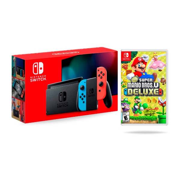 Nintendo Switch Neon1.1 + New Super Mario Bros. U Deluxe Kit