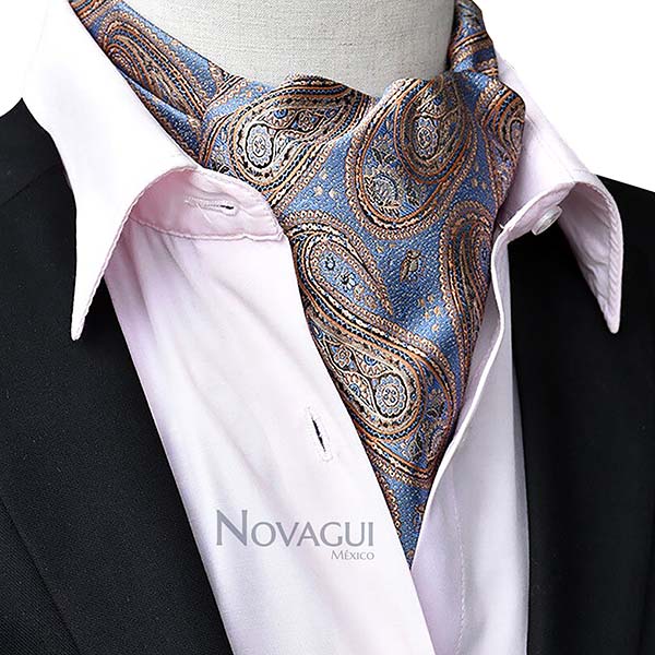 Corbata Ascot (tipo Gazné) con Pañuelo UNISEX Modelo AMIB-gACPlN