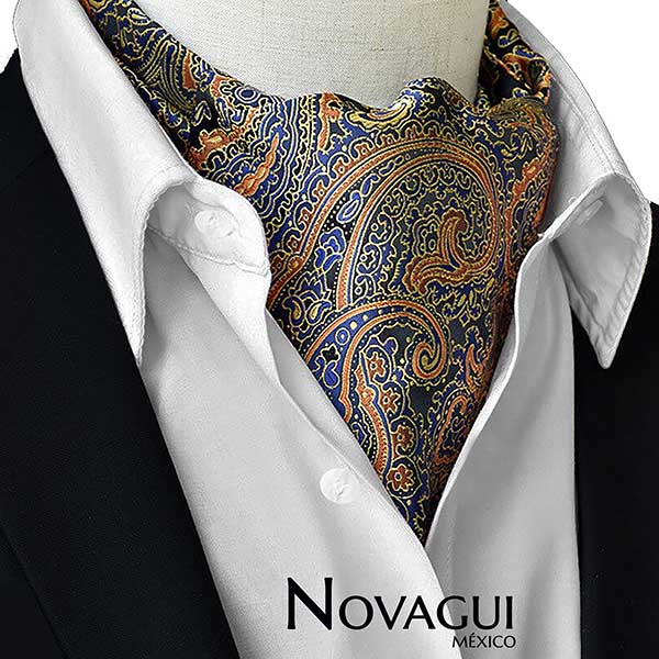 Corbata Ascot (tipo Gazné) con Pañuelo UNISEX Modelo AMIB-gMDNaA