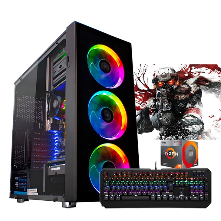 Pc cpu Gamer Enfriador Ryzen 5 3400g Radeon 16gb ram 240gb SSD 1tb Wifi