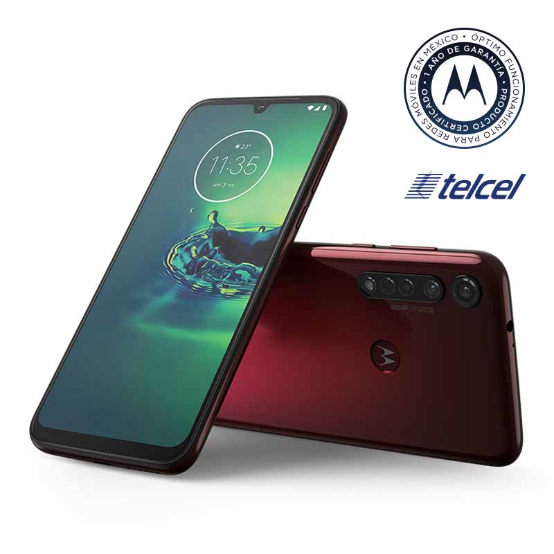 Celular MOTOROLA LTE XT2019-2 MOTO G8+ Color ROJO Telcel Y DE REGALO U