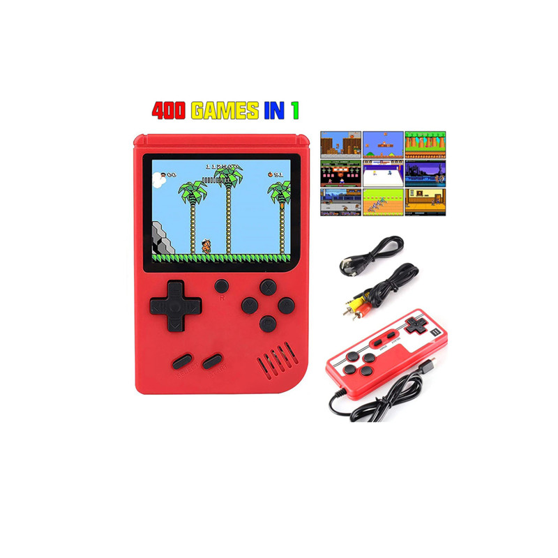 Consola de Videojuegos 400 Juegos con CONTROL COLOR ROJO