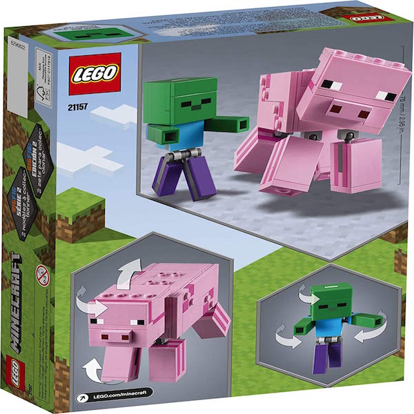 LEGO Minecraft 21157 BigFig: Cerdo con Bebé Zombie (159 piezas)