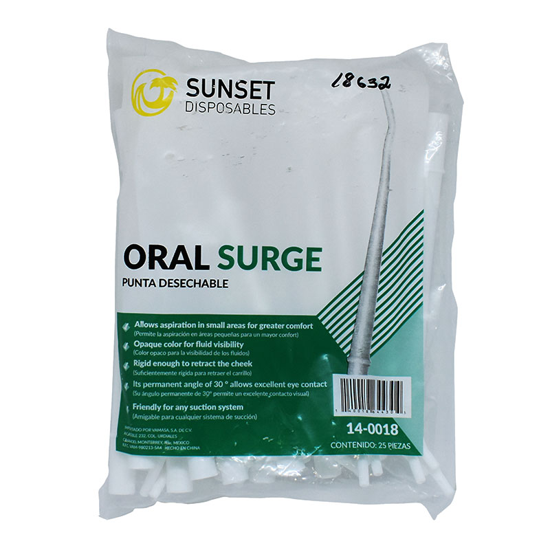 Eyectores Quirúrgico Oral Surge Puntas Desechable Sunset