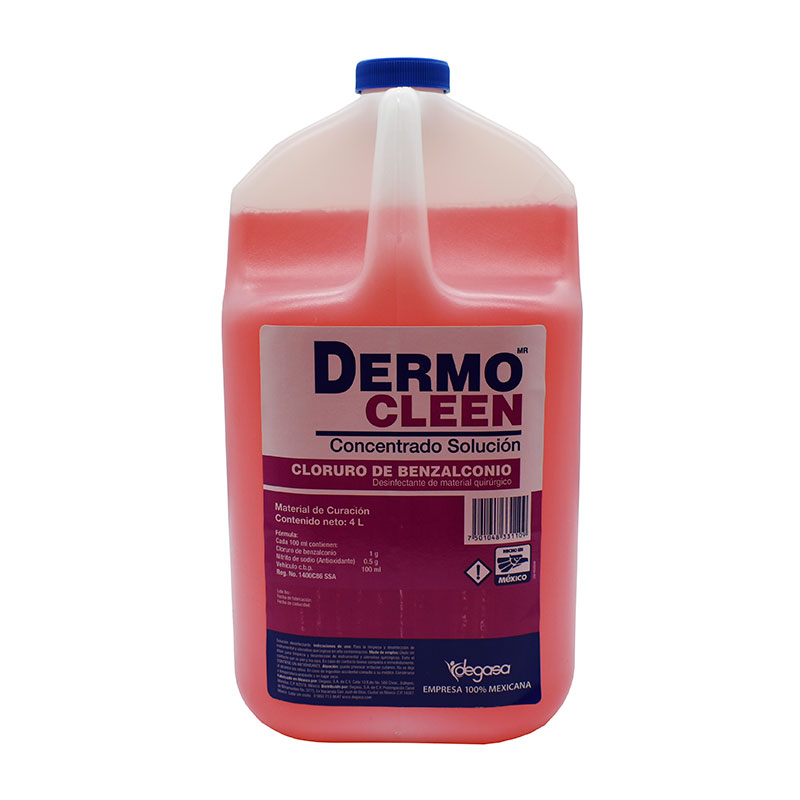 Cloruro Benzalconio Concentrado Dermo Cleen 4 litros Desinfectante