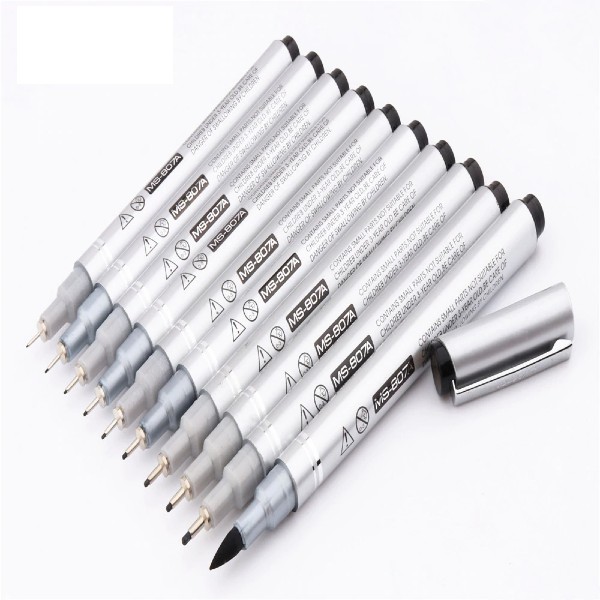 Set De 10 Plumones Rotuladores a Prueba De Agua Dibujo Needle