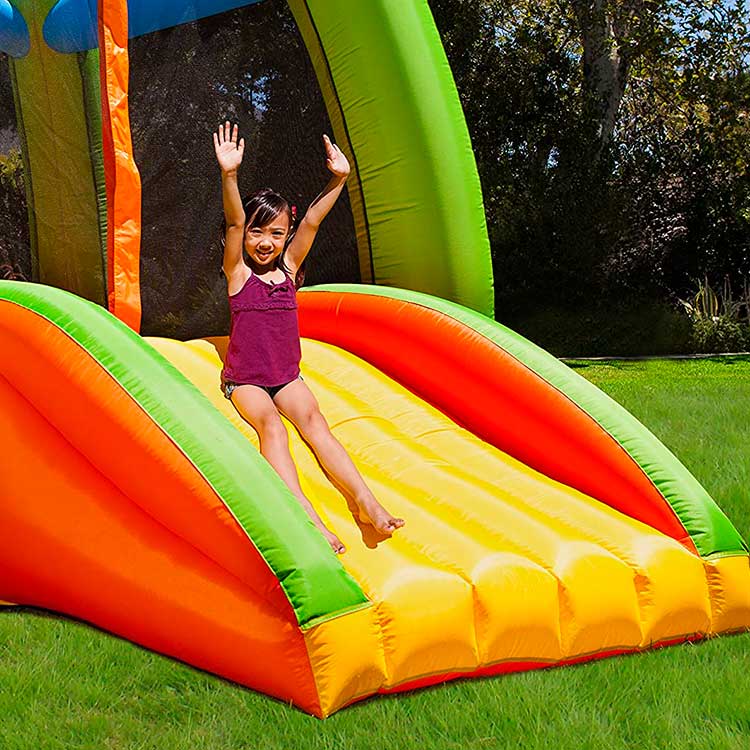 Brincolín Inflable C/ Resbaladilla, Red, Bomba Eléctrica