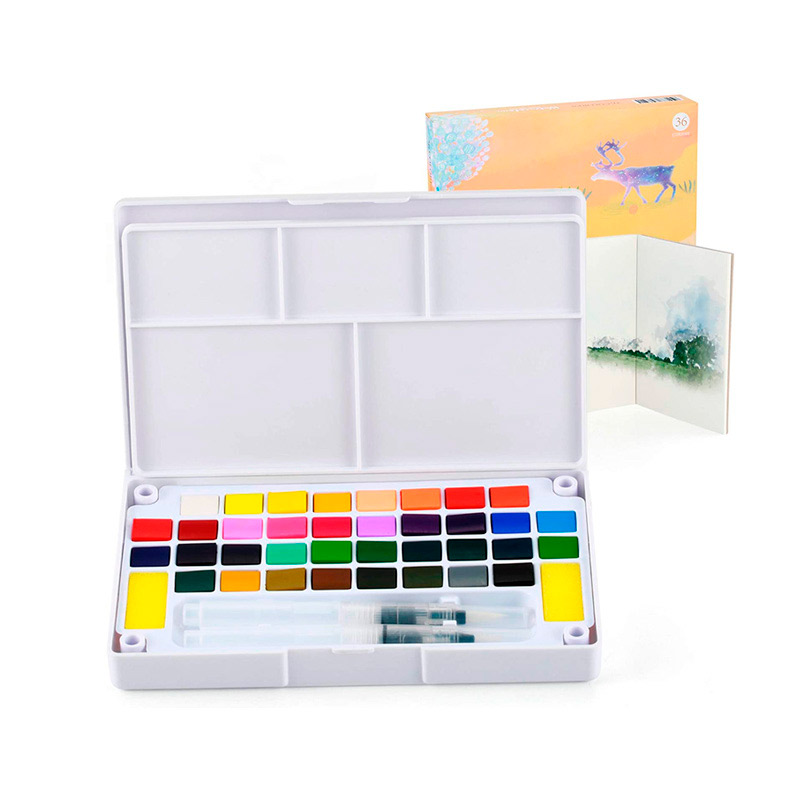 Kit Acuarelas Profesionales Pincel De Agua 36 Colores Klid