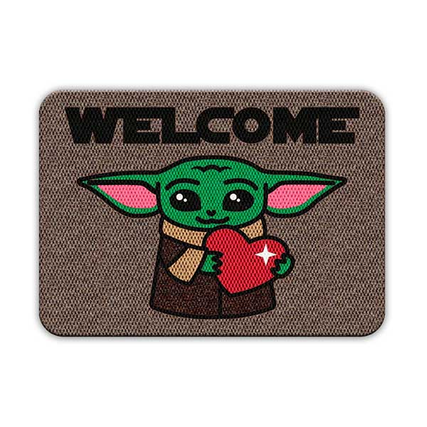 TAPETE DECORATIVO ELITEMAT FANTASIA DISEÑO WELCOME GROGU BEIGE 70X50 CM