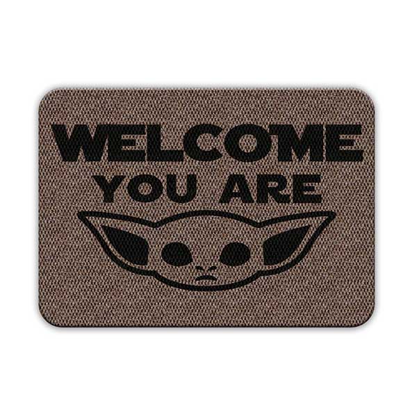 TAPETE DECORATIVO FANTASIA DISEÑO WELCOME YOU ARE GROGU BEIGE 70X50 CM