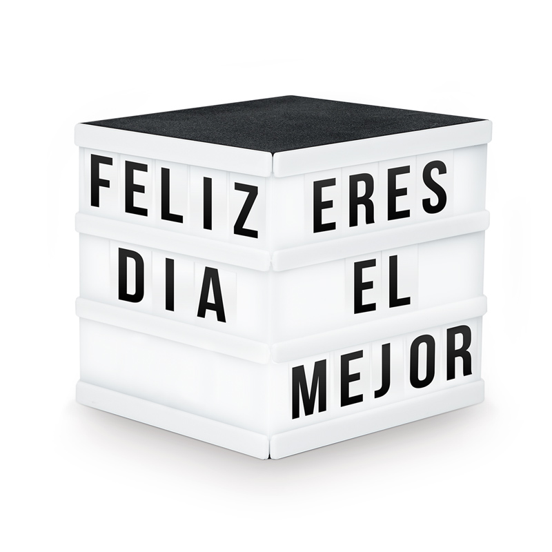 Letrero Luminoso LED Cubo 3D Letras Números Símbolos Redlemon.