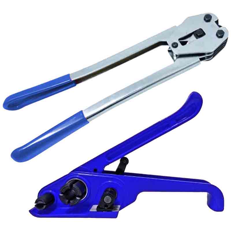 Kit Flejadora Manual Uso Rudo Pinzas Fleje Y Grapas Kingsman