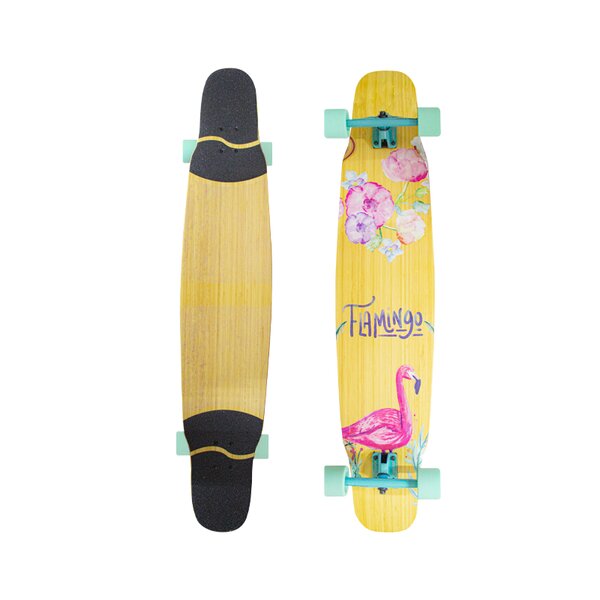 Patineta Longboard Maple Tabla Juvenil Flamingo Skate Skateboard