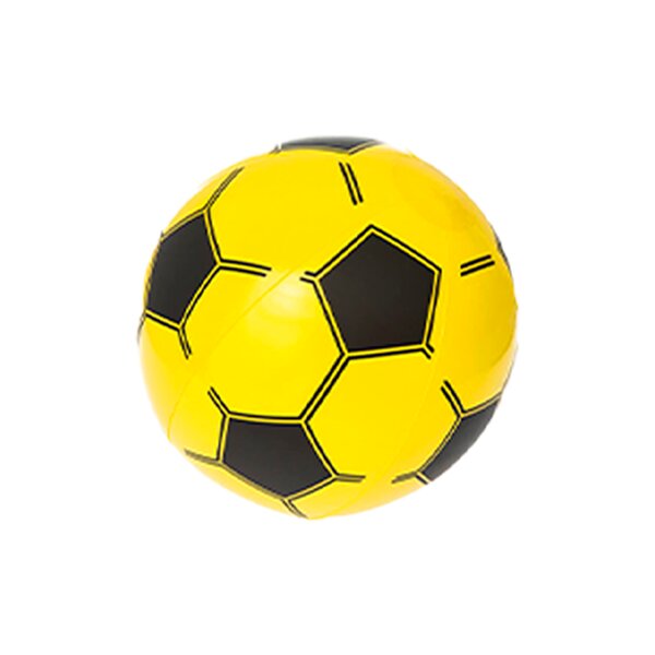 Pelota Inflable Playa Diseño Deportivo Futbol Amarillo
