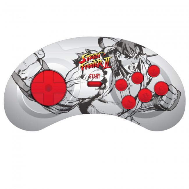 Control USB para PC y Genesis estilo Street Fighter Ryu Retro-Bit