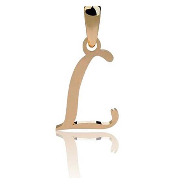 Dije Inicial Letra L Oro 10 K + Obsequio + Envio