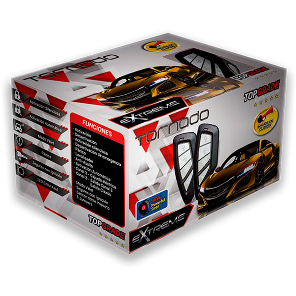 Alarma Auto Universal EXTREME Seguridad Sensor Doble Impacto C/sirena ...