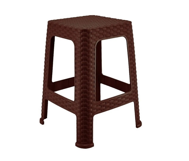 Banco Rattan Color Chocolate Resitente A Interior Y Exterior