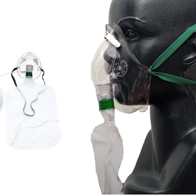 Mascarilla Bolsa Reservorio Adulto para Oxigeno Alta Concentracion