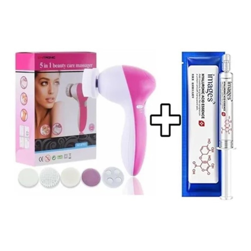 Exfoliador Facial 5 En 1 + Serum Ácido Hialurónico