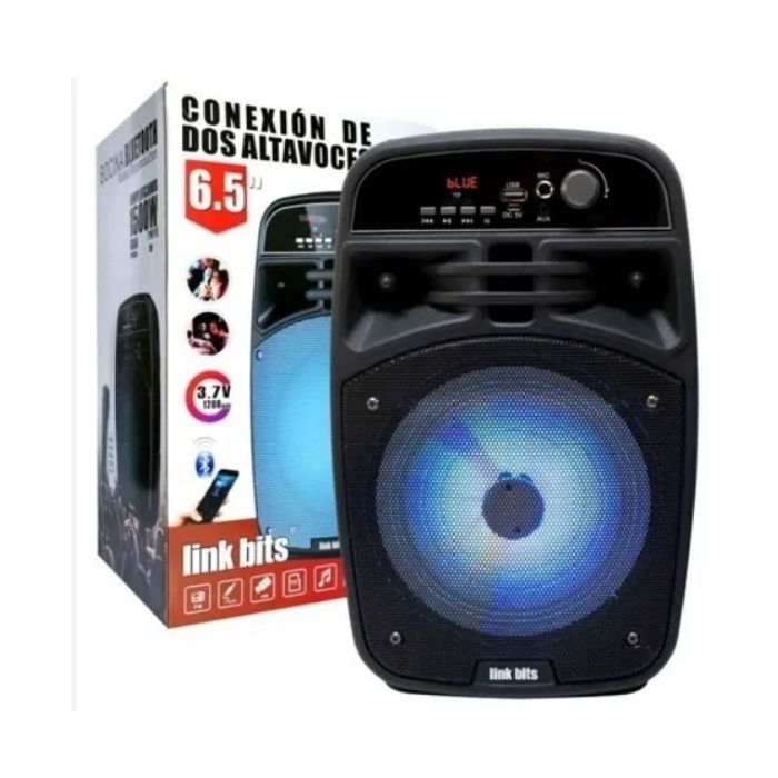 Bocina Doble Bluetooth Radio Reproductor Recargable