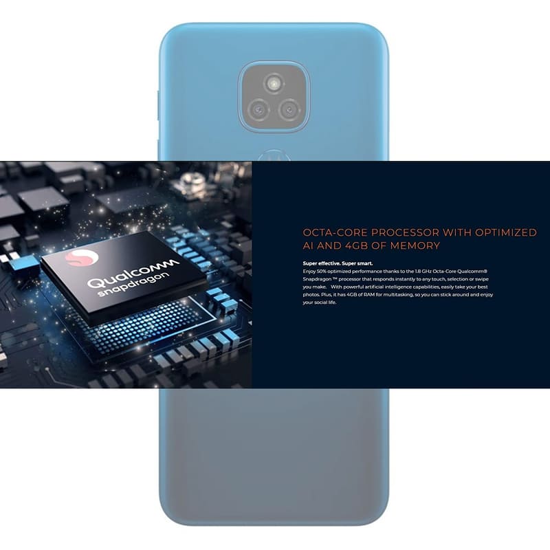 Moto E7 Plus 64GB/4GB - AZUL + Audífonos + Power Bank