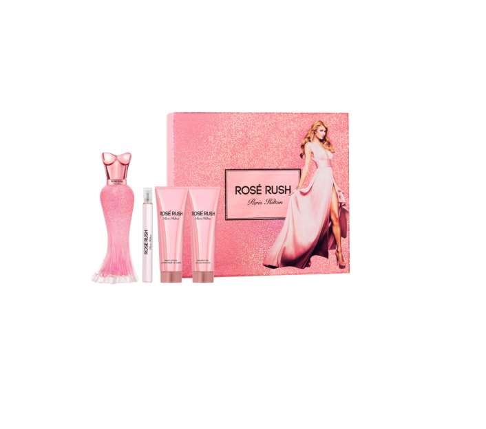 ESTUCHE PARIS HILTON ROSE RUSH SET 4 PIEZAS EAU DE PARFUM
