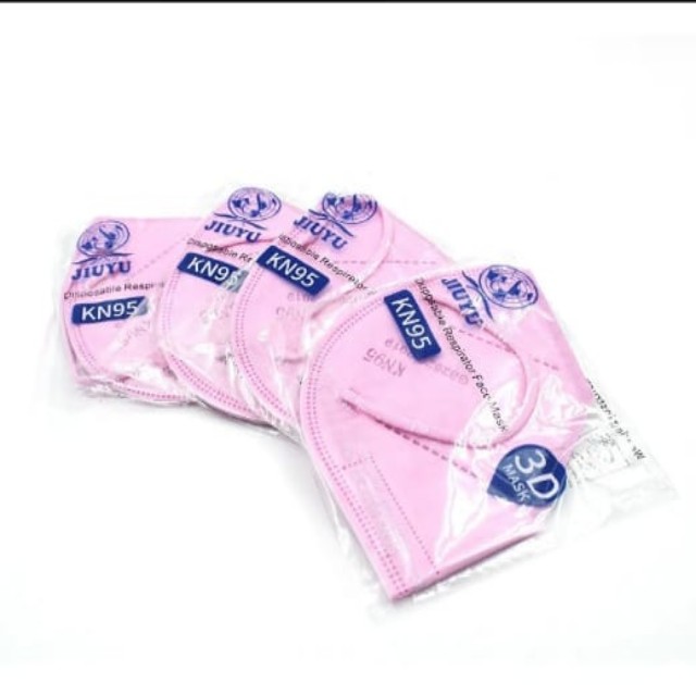 Cubrebocas Kn95 Mascarilla Color Rosa 50 Piezas Empaque individual