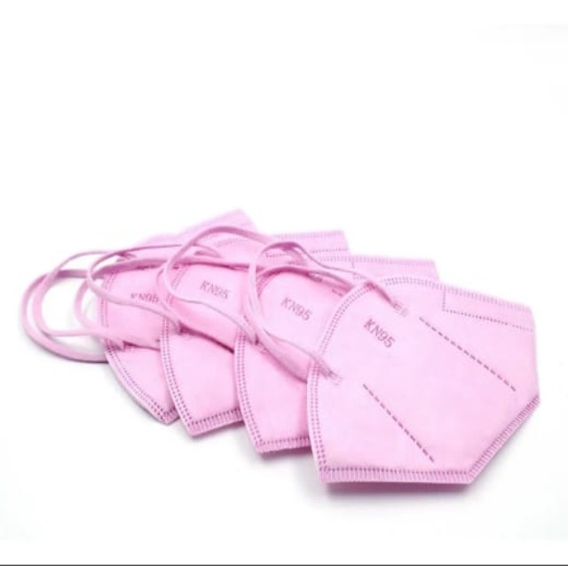 Cubrebocas Kn95 Mascarilla Color Rosa 50 Piezas Empaque individual