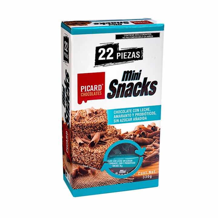 Mini Snack de Amaranto con Chocolate Sin Azúcar con Probióticos, Picard ...