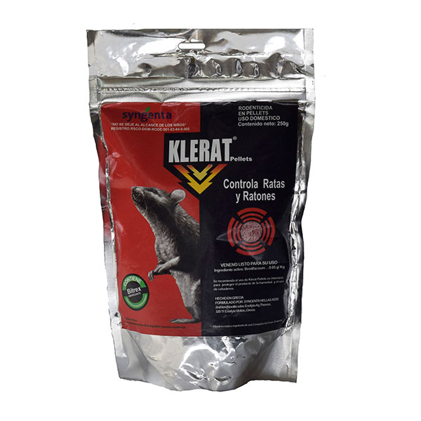 Rodenticida para Ratones: Klerat Pellets 250g.