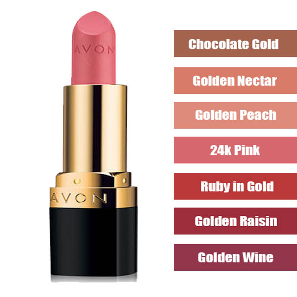 Lapiz Labial Avon True Color Golden Raisin con Oro de 24K