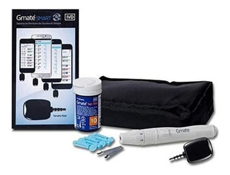 Kit Glucómetro Gmate Smart Con 5 Piezas