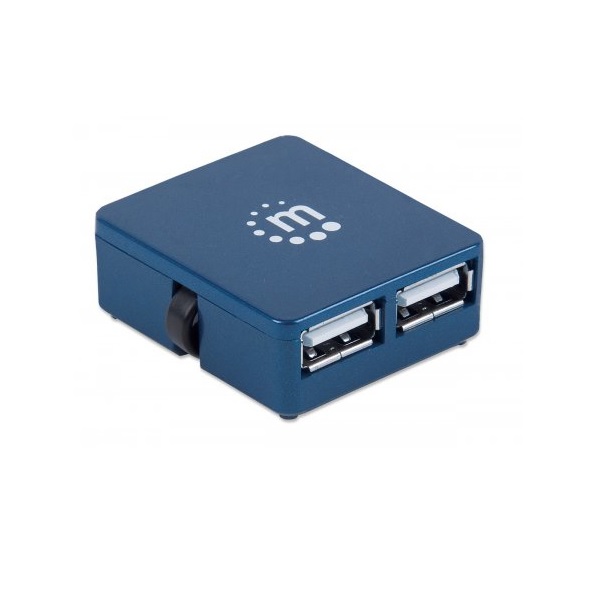 HUB USB 2.0 4 PUERTOS MANHATTAN MICRO CARGA DATOS TRANSFERENCIA PC LAP ...