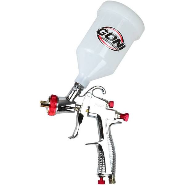 Pistola de gravedad LVLP para pintura vinílica con vaso de 600ml y boquilla de 2.0 mm Goni- 33000VI