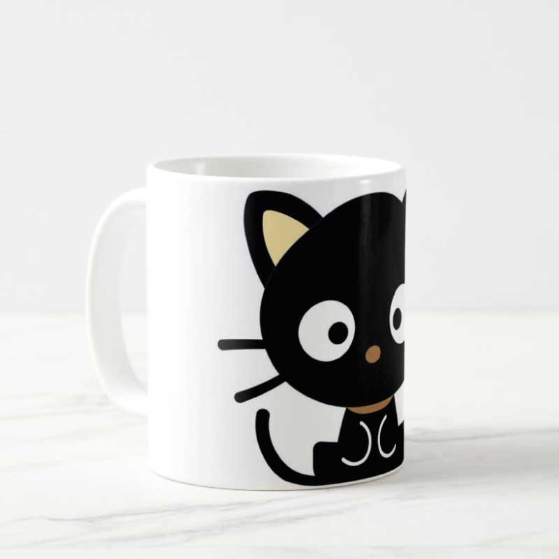 CHOCOCAT SENTADO, TAZA DE CERAMICA 11OZ. Y PORTAVASOS