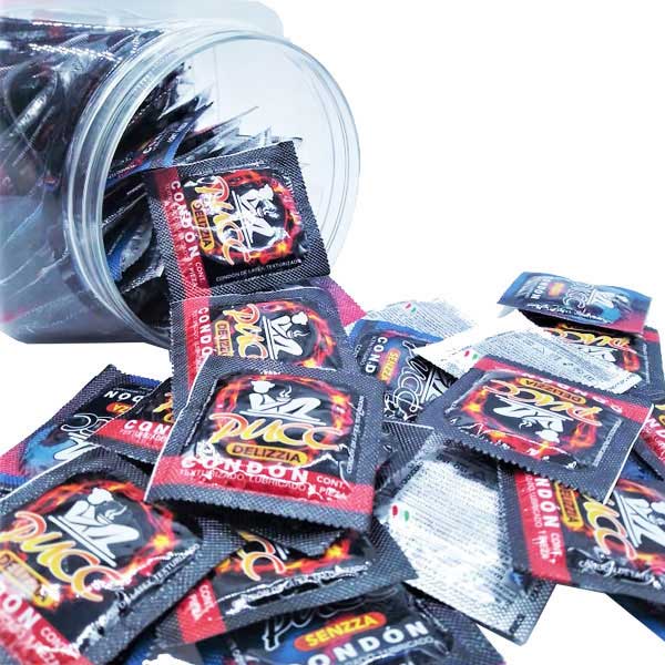 Condones Pucc Vitrolero Con 100 piezas Texturizado/Ultra Delgado