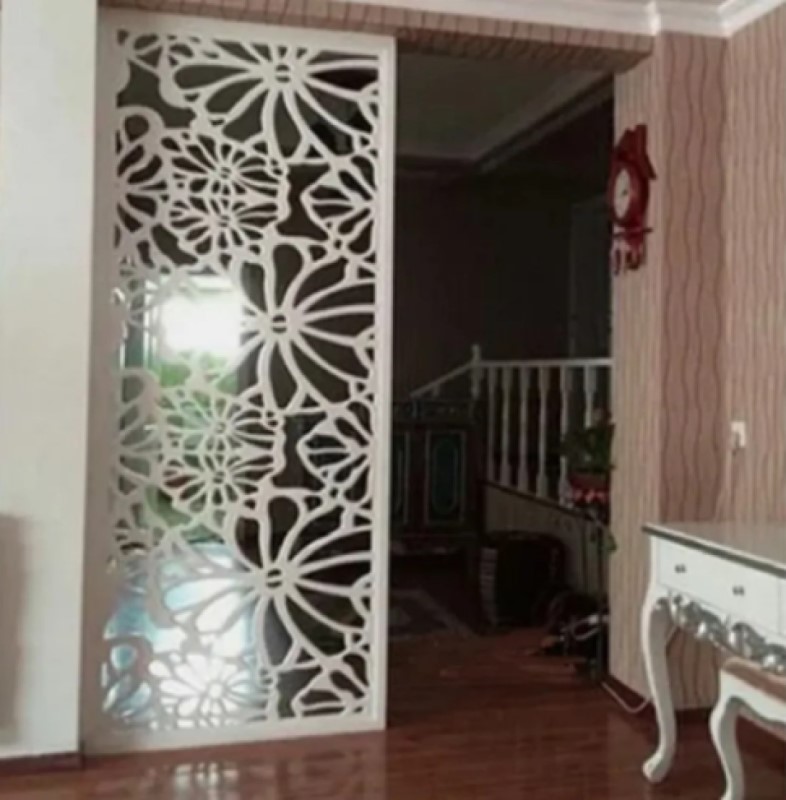 Panel Decorativo Celosia 2.40m X 1.20m Mdf 9mm blanca