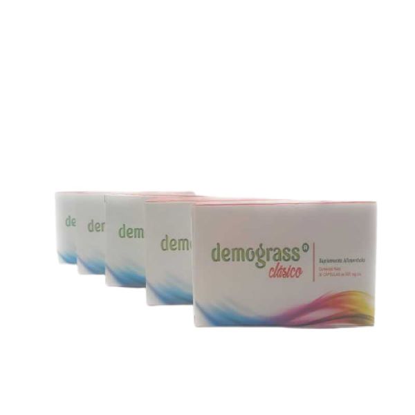 Demograss clásico 30 capsulas de 500 mg c/u (5 cajas)