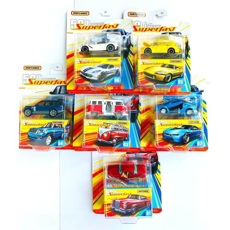 Matchbox 2019 50th Anniversary 6 Carros