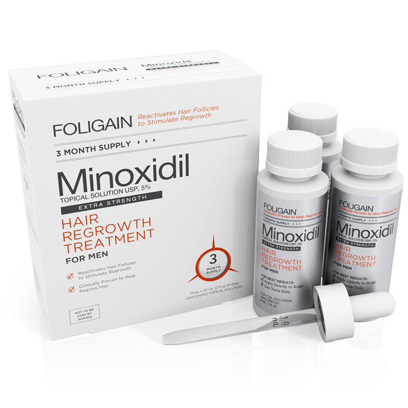 Men's Foligain 5% Formula Original 3 Meses | Crecimiento Barba y Cabello