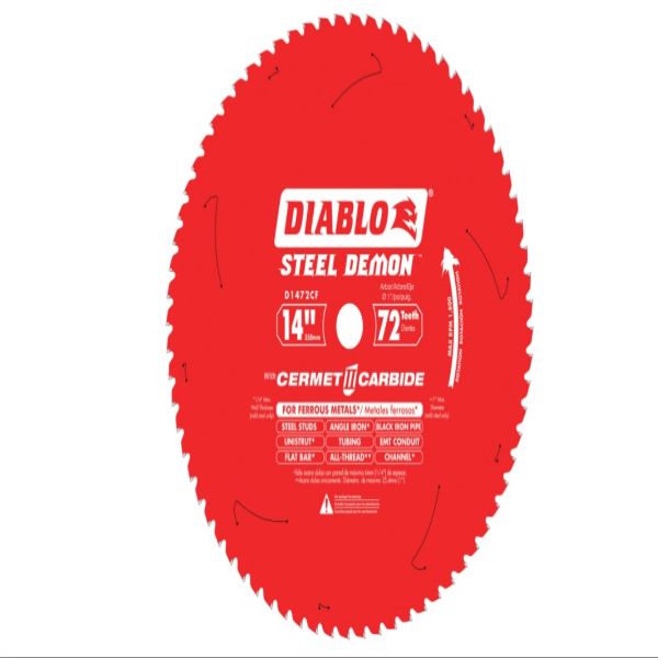 Disco de corte para metal marca Diablo 14 " de 72 dientes
